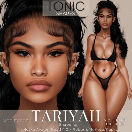 Second Life Marketplace - TONIC - Tariyah Shape - Avalon x Reborn/Kupra/Muneca